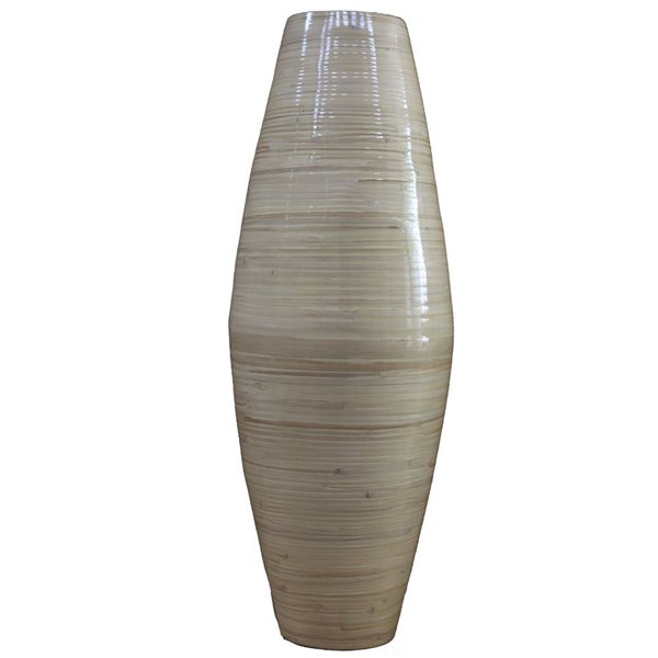 Uniquewise 37-in Natural Bamboo Floor Vase | RONA