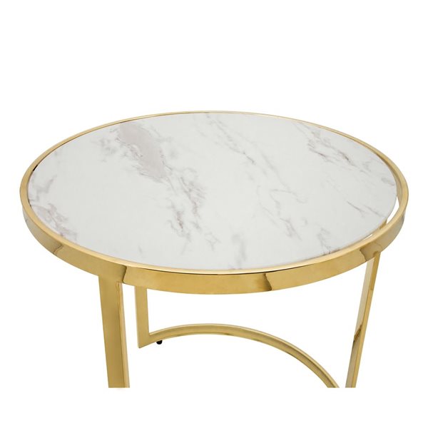 Sagebrook Home Gold Side Table - 2-Piece 15437-02 | RONA