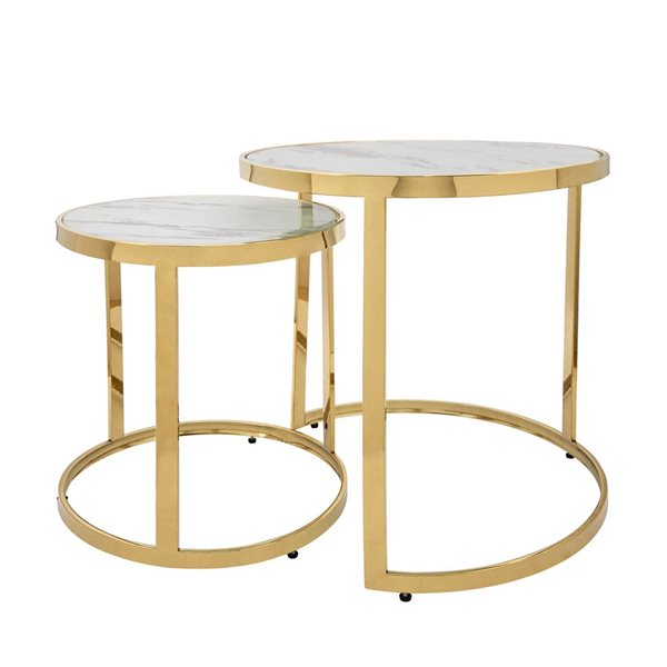 Sagebrook Home Gold Side Table - 2-Piece 15437-02 | RONA