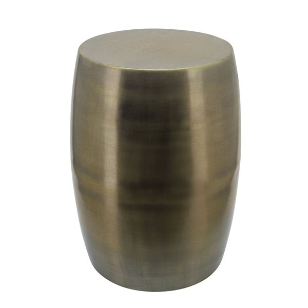 Sagebrook Home Modern Gold Round Ottoman 16615 | RONA
