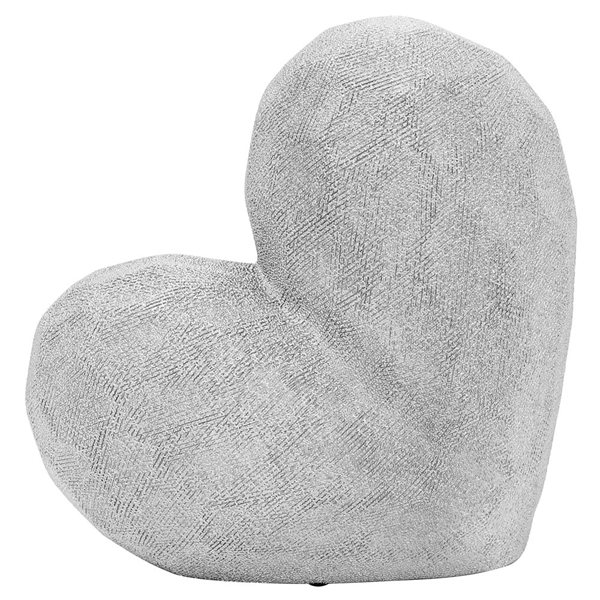 Sagebrook Home Silver Ceramic Contemporary Scratched Heart Vase 13216 ...