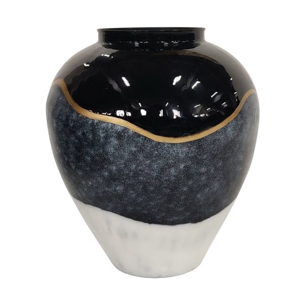 Sagebrook Home Blue Metal Modern Vase 15197 | RONA