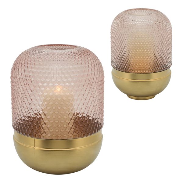 Sagebrook Home Pink Glass Modern Vase 14680-01 | RONA