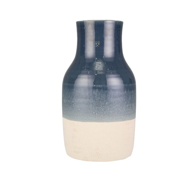 Sagebrook Home Blue/Ivory Ceramic Modern Vase 14515-03 | RONA