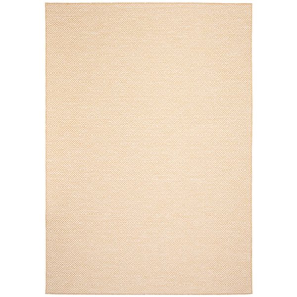 Ecarpet Veranda Diamond 5-ft x 7-ft Gold Rectangular Indoor/outdoor ...