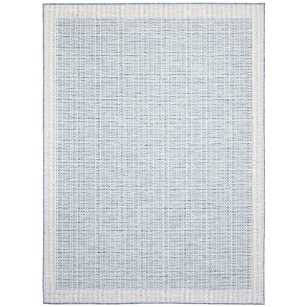 Ecarpet Veranda Classic 7-ft x 10-ft Blue Rectangular Indoor/outdoor ...