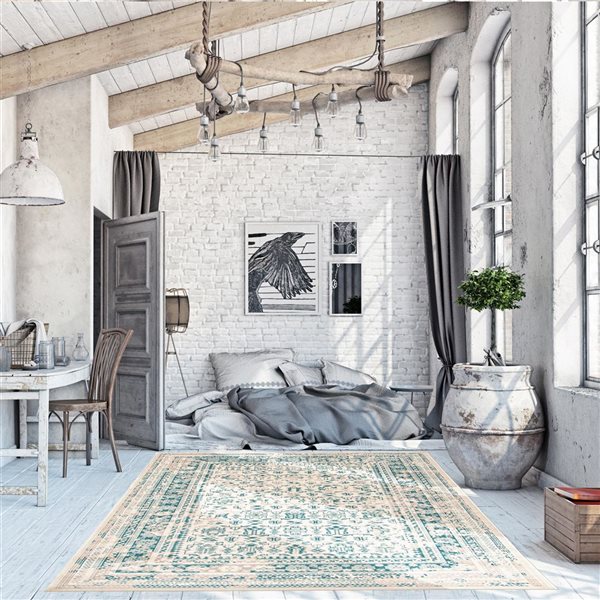 Tapis d'intérieur Wilby rectangulaire 5 pi x 7 pi au motifs ...