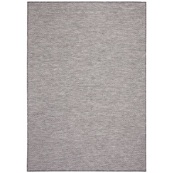 Ecarpet Veranda Diamond 7-ft x 10-ft Grey Rectangular Indoor/outdoor ...
