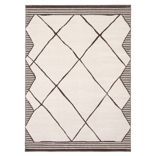 ECARPET Amina 8-ft x 10-ft Ivory Rectangular Area rug 332201 | RONA