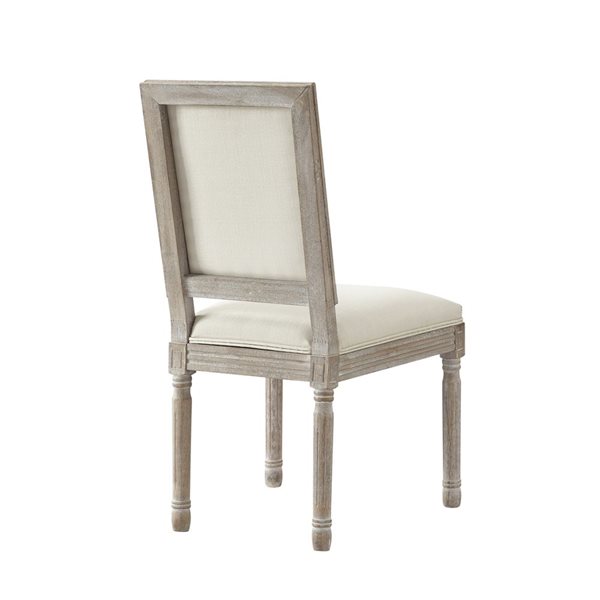 Rustic Manor Talan Contemporary Upholstered Cream White Linen Dining ...