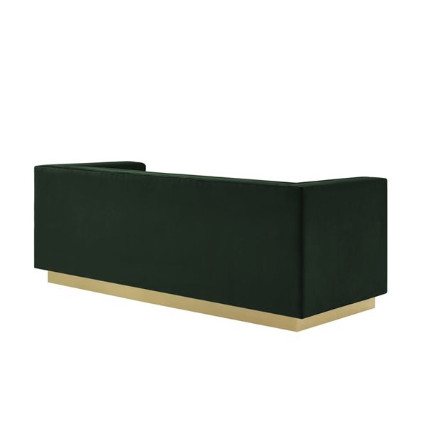 Inspired Home Annemarie Modern Hunter Green Velvet Sofa SA459-02HG-LAC ...