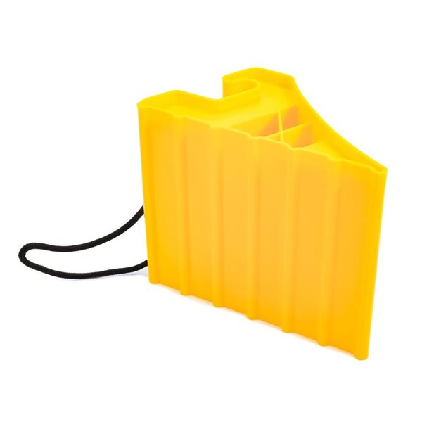 CAMCO Super Wheel Chock with Rope - Yellow 44475 | RONA
