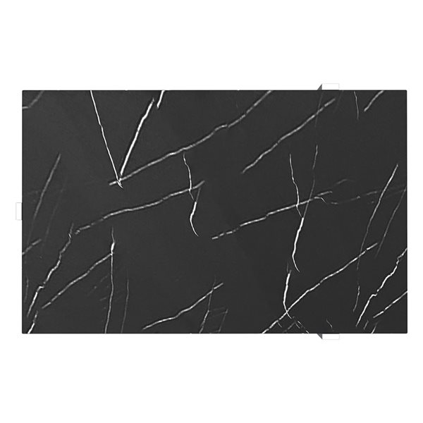 Table basse en granite et similimarbre de 26 po par !nspire, noir et ...