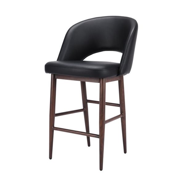 TAKE ME HOME Modern Vanity Breakfast Stool in Black - Set of 2 | RONA