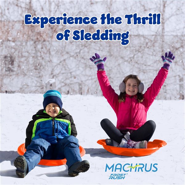 Frost Rush 2-Person Round Orange Plastic Snow Sled FRSL-05-OR | RONA