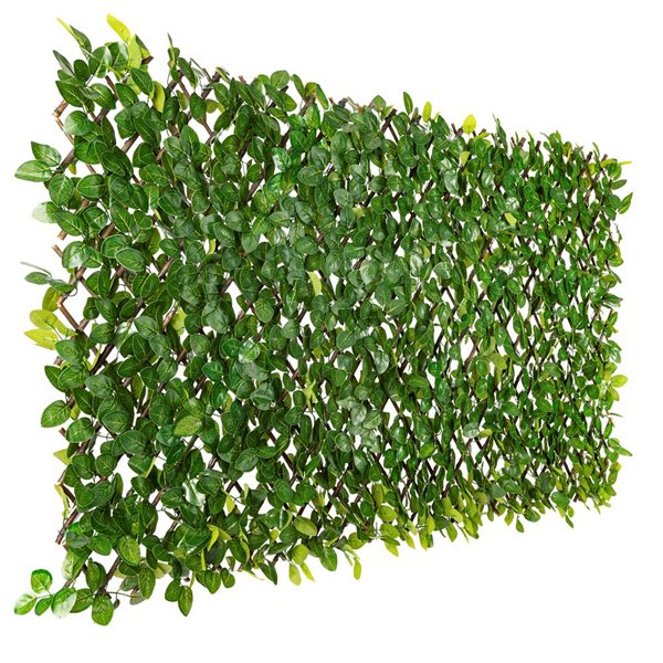 Treillis d'intimité extensible Naturae Decor feuilles d'orme 36 po x 72 ...