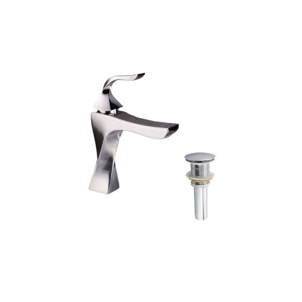 DROP Bath and Kitchen Twist Chrome/Brass Sink Faucet Set DR091451 | RONA
