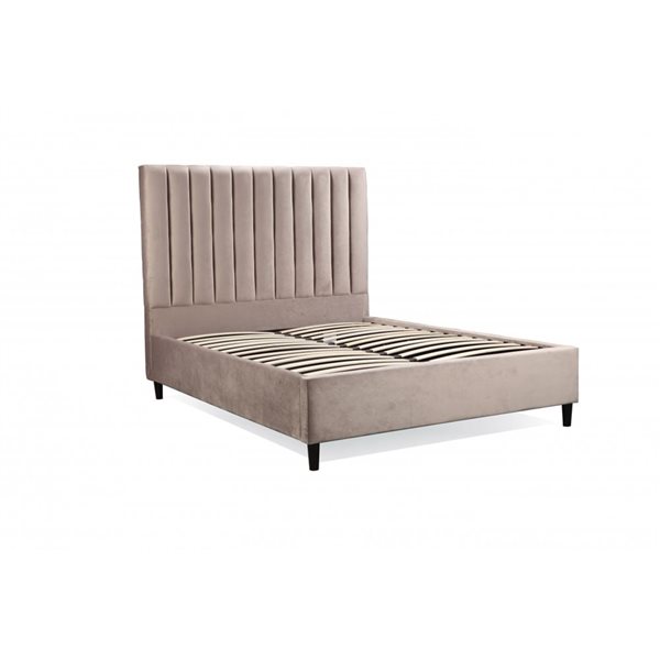 BRASSEX INC. Grand lit plateforme Milano avec rangement par Brassex ...