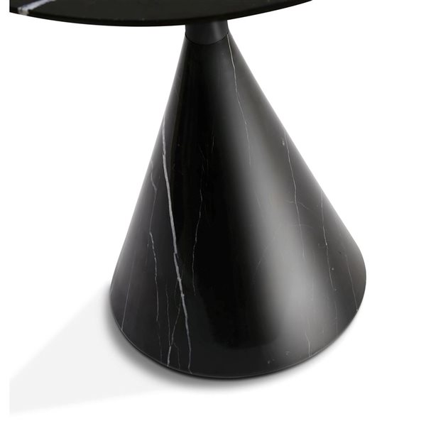 Table d'appoint ronde Cosette en granit/marbre noir GFURN ST8644-60A-BK ...