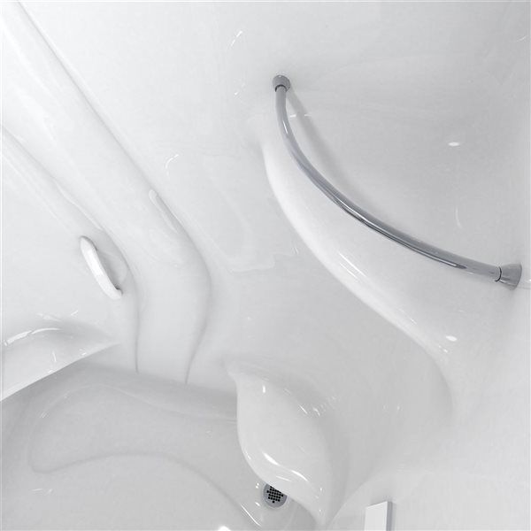 Maax Paro White 36 x 60 x 85.25-in Steam Shower Kit Black Door Right ...