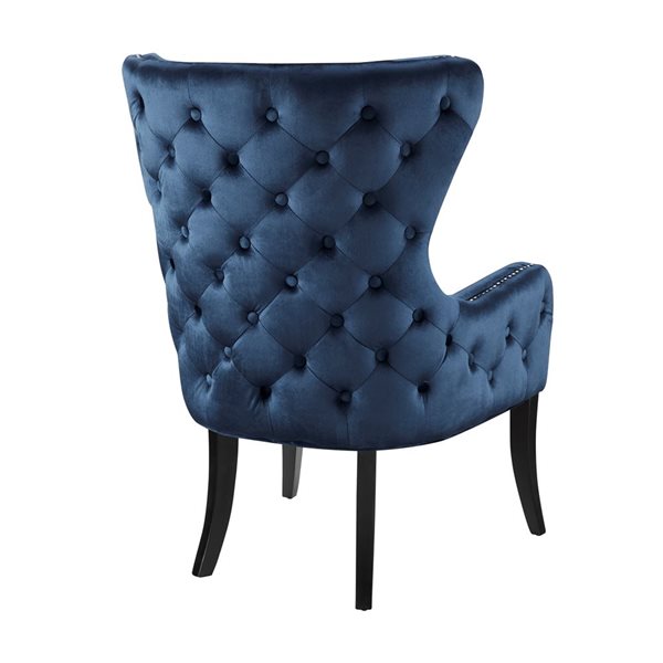 Blue wingback dining chair store