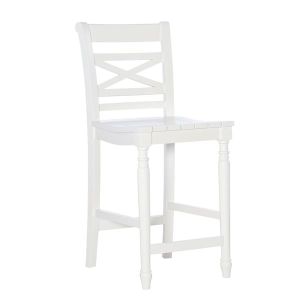 Linon Home Decor Strauss White Counter Stool PLWSC116 | RONA