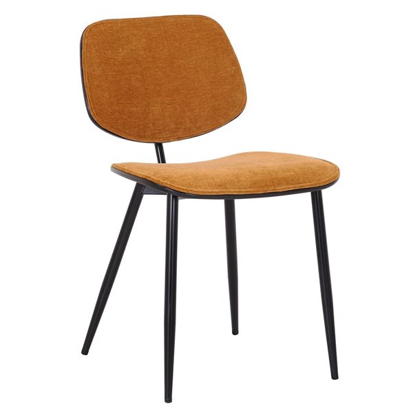 !nspire Rust Contemporary Polyester Upholstered Side Chair with Metal ...