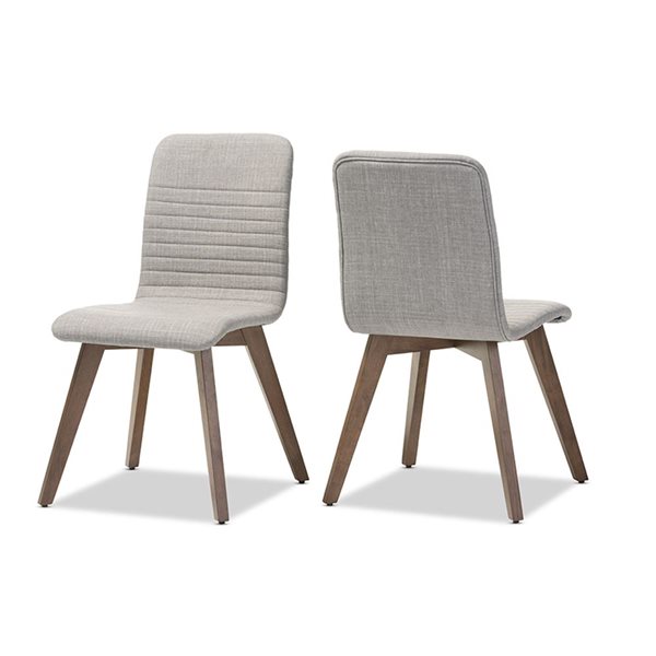 Baxton Studio Sugar Polyester Upholstered Traditional Side Chair with ...