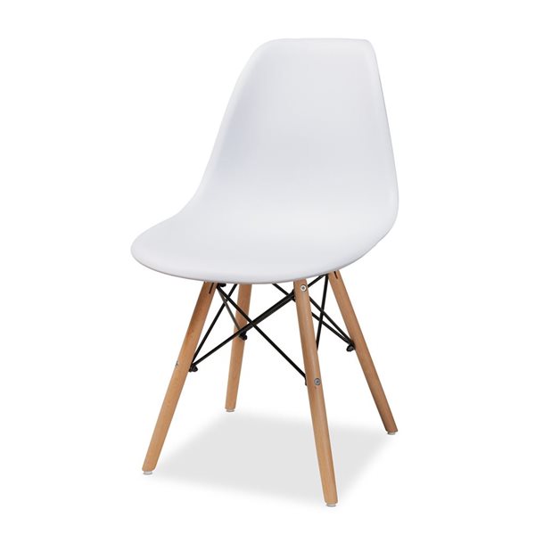 Baxton Studio Jaspen Contemporary Side Chair with Wood Frame - Set of 4 ...