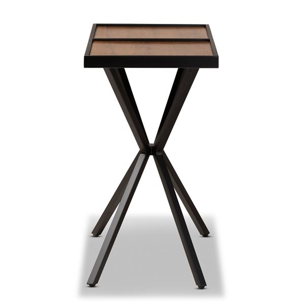 Baxton Studio Carlo Walnut Brown/Black Modern Console Table 11011-LWC ...