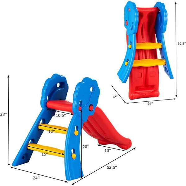 Costway Indoor Outdoor Children Folding Up-down Slide TY325112 | RONA