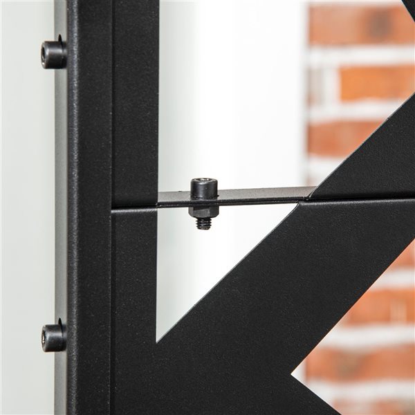 Outsunny 48 x 78-in Black Steel Modern Outdoor Privacy Screen 844 ...