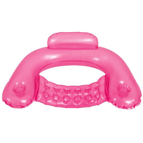 Pool Central 50-in Pink Mosaic Water Lounger Pool Float with Cup ...