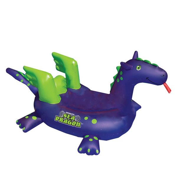 Swim Central 89-in Purple and Green Sea Dragon Inflatable Pool Float ...
