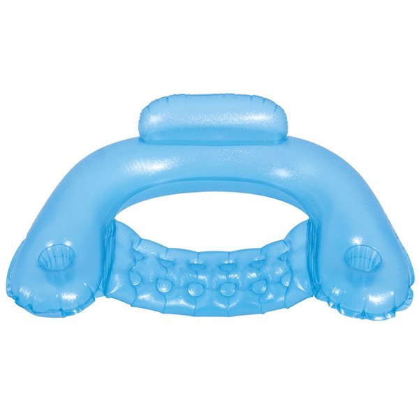 Pool Central 50-in Blue Mosaic Water Lounger Pool Float with Cup ...