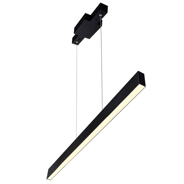 CWI Lighting Pienza 47-in W Black Contemporary Integrated LED ...