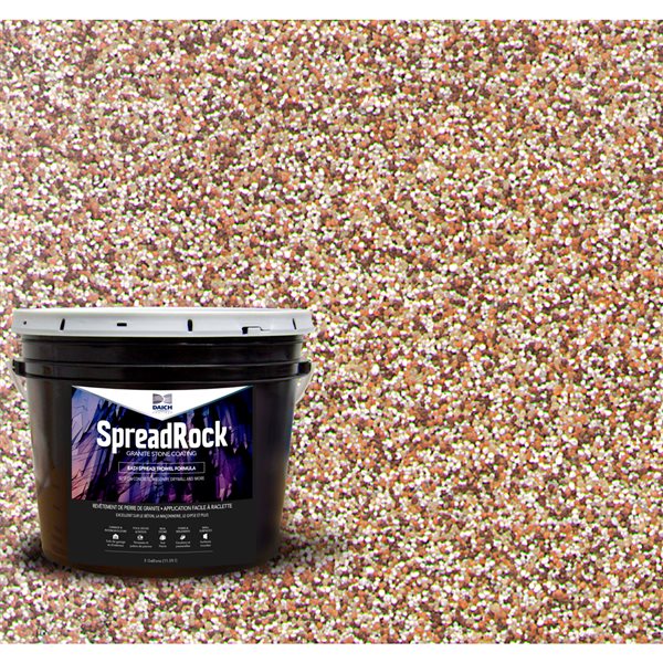 Revêtement de pierre de granit SpreadRock 3 gallon, pierre brune SPR-BS ...