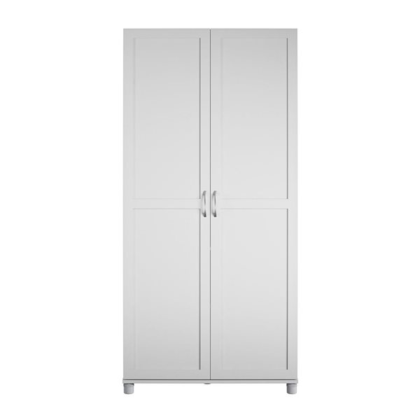 Armoire de rangement autoportante en bois d'ingénierie Lory par Ameriwood Home de 36 po, gris ...