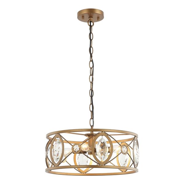 Parrot Uncle Modern/Contemporary Gold Crystal Chandelier 4-Light | RONA