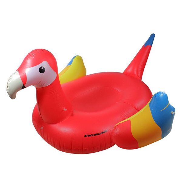 Swim Central 93-in Inflatable Yellow and Red Scarlet Macaw Swimming ...