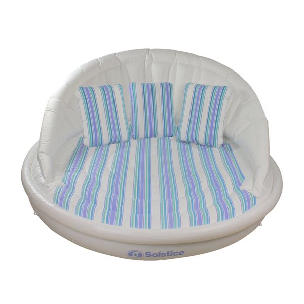 Swim Central 70-in Inflatable Striped Floating Swimming Pool Sofa ...