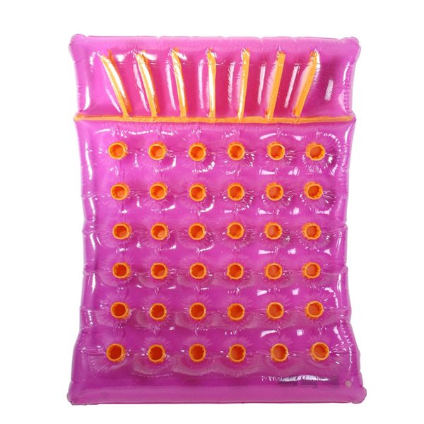 Swim Central Inflatable Purple and Orange Double Swimming Pool Mat ...