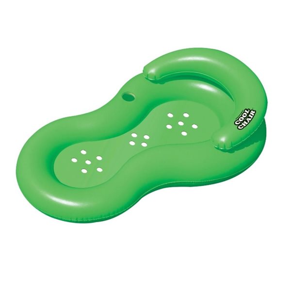Pool Central 62.5-in Inflatable Green Lounge Chair with Holes 32233256 ...