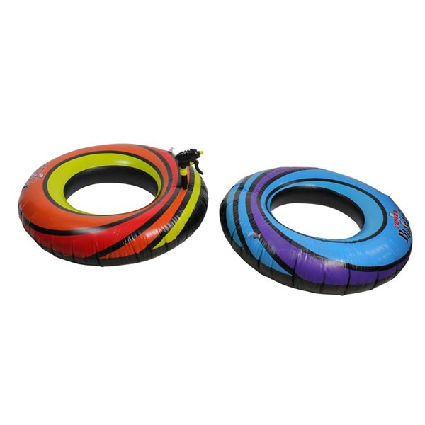 Swim Central Set of 2 40-in Blue and Orange Inflatable Inner Tubes ...