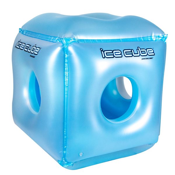 Swim Central 49-in Blue Inflatable Ice Cube Swimming Pool Float ...