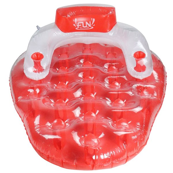 Pool Central 65-in Red and White Inflatable Strawberry Pool Lounge ...