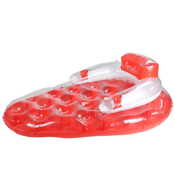 Pool Central 65-in Red and White Inflatable Strawberry Pool Lounge ...