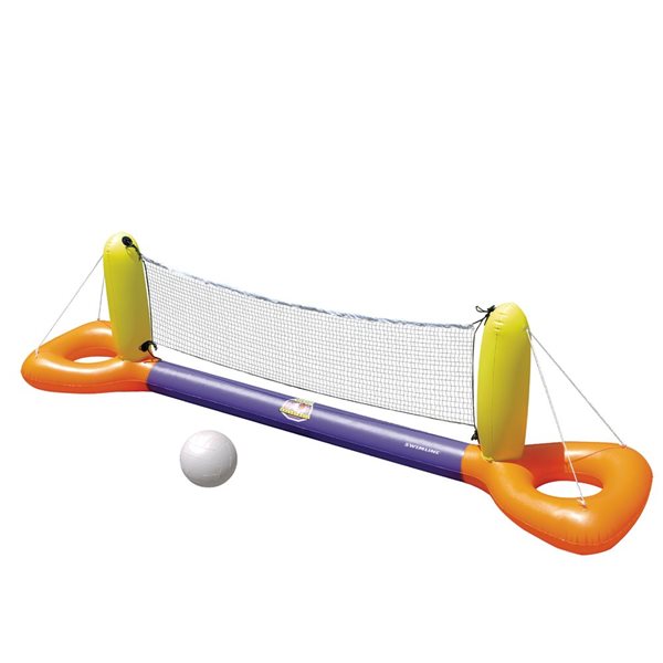 Swim Central 11.5-in Inflatable Orange and Yellow Splash Volleyball ...
