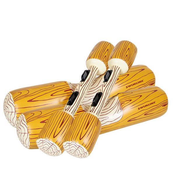 Swim Central 54-in Brown Inflatable Swimming Pool Log Joust Set ...