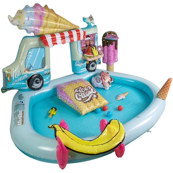 Northlight 48.5 x 82-in Blue Ice Cream Truck Inflatable Kiddie Pool ...